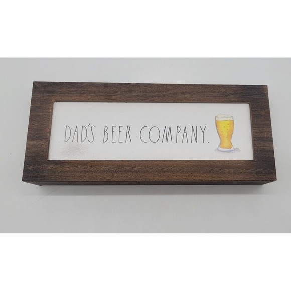Rae Dunn | Art | Rae Dunn Wooden Sign Saying Dad Beer Company Desk ...